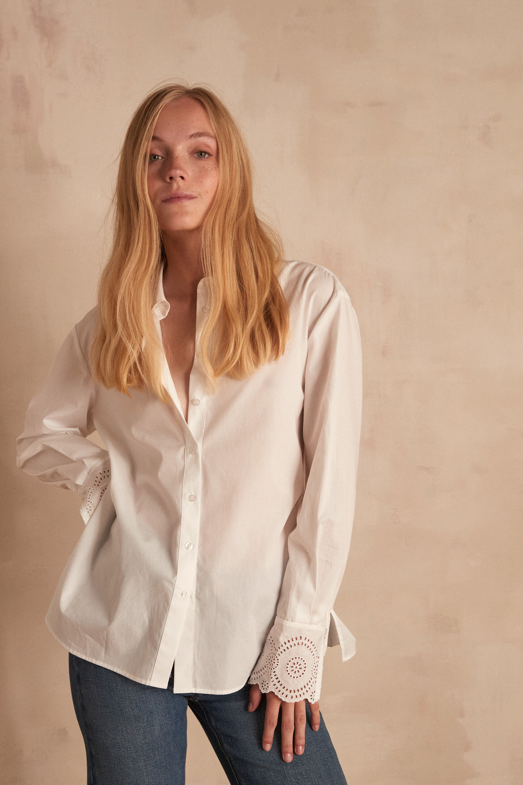 Hemdbluse TRINITY Damen | WEISS | Maison 123